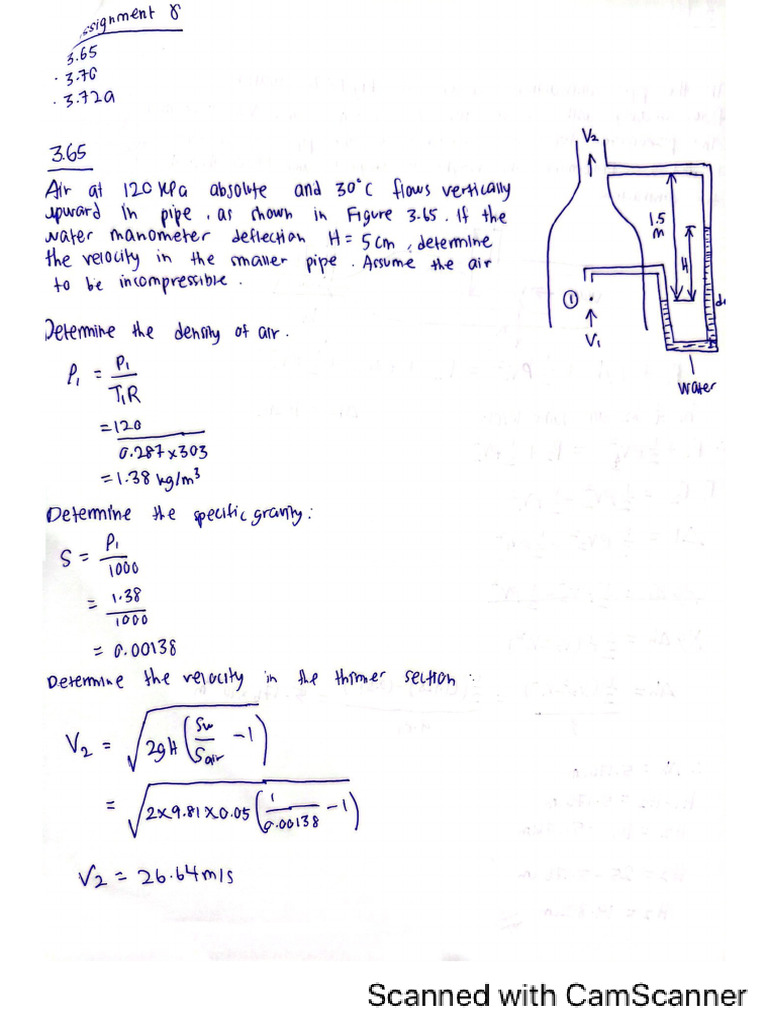 Assignment 8 Fluids | PDF