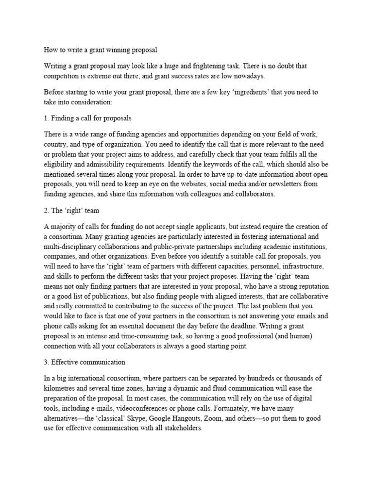 Winning Grant Proposal | PDF | Methodology