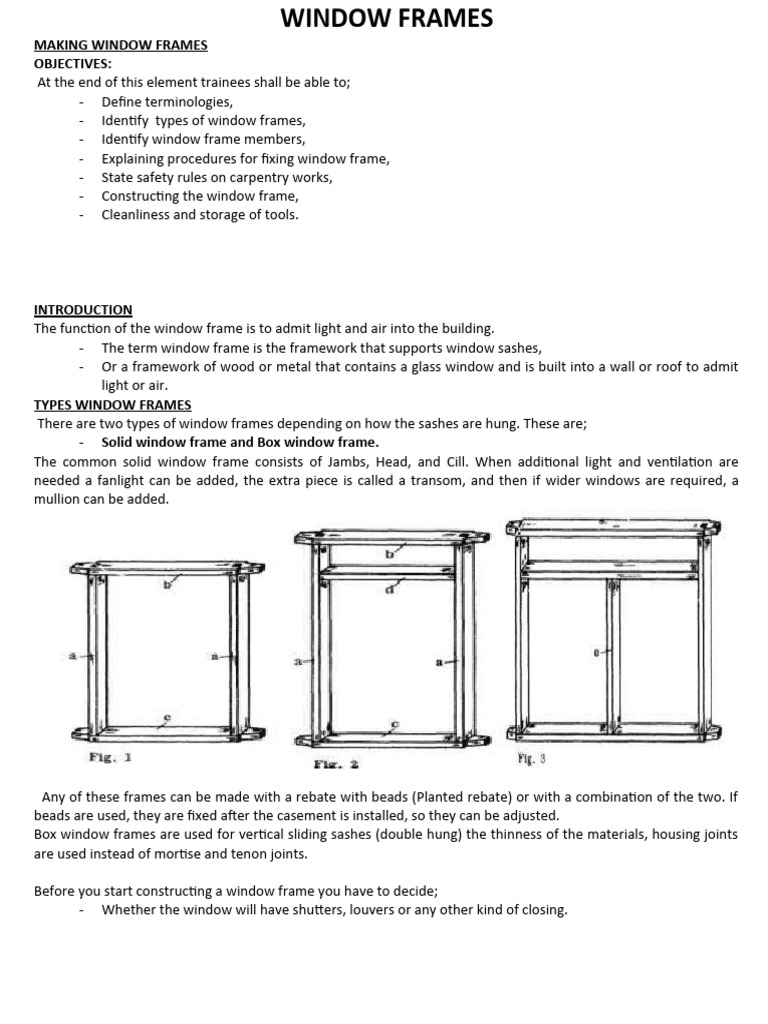 Window-Frame | Download Free PDF | Window | Door