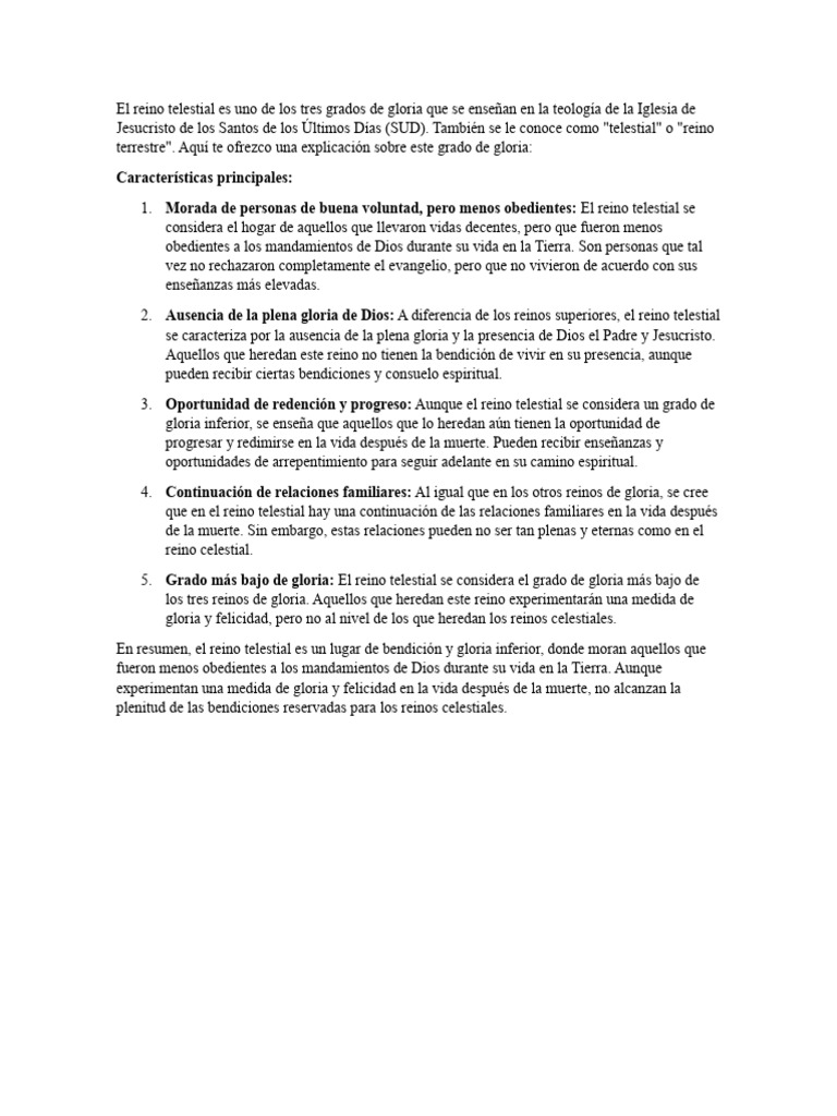 Reino Telestial | PDF