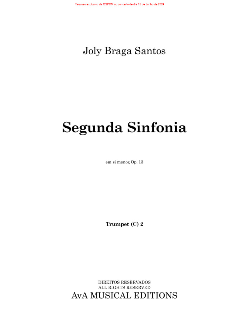 SPHT TR 2 Sinfonia n.2 Braga-Santos | PDF