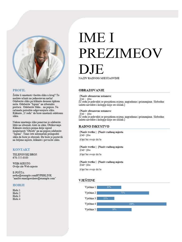 Primjer Životopis | PDF