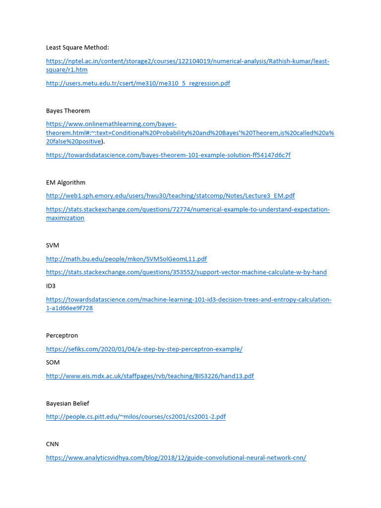 00-Sample Numericals | PDF | Machine Learning | Computational Neuroscience