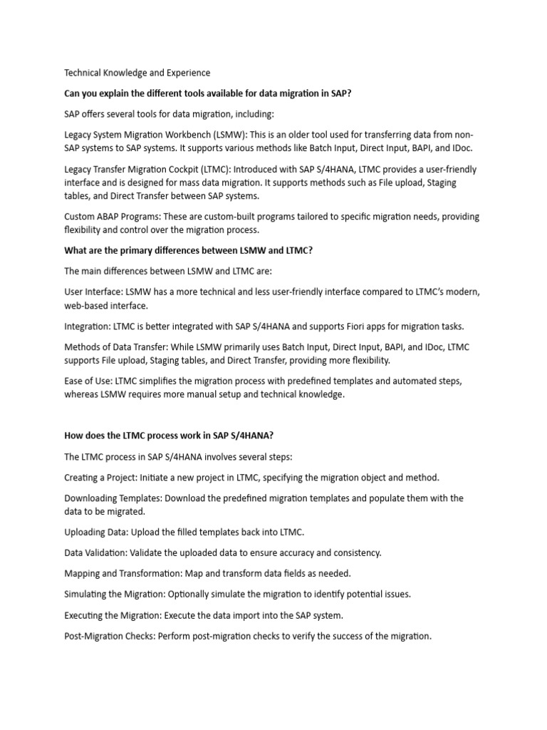 Entrevista Data migration | PDF | Databases | Data Analysis