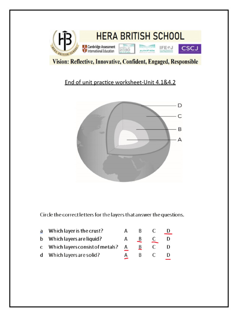 End of unit practice worksheet | PDF