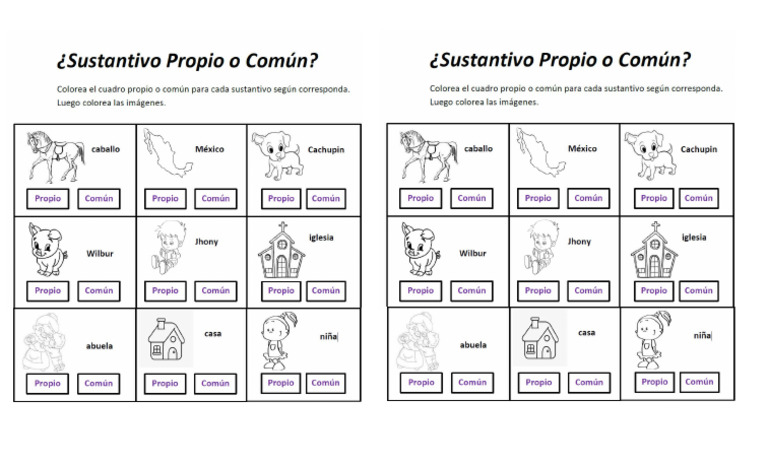 Sustantivo Propio y Comun | PDF