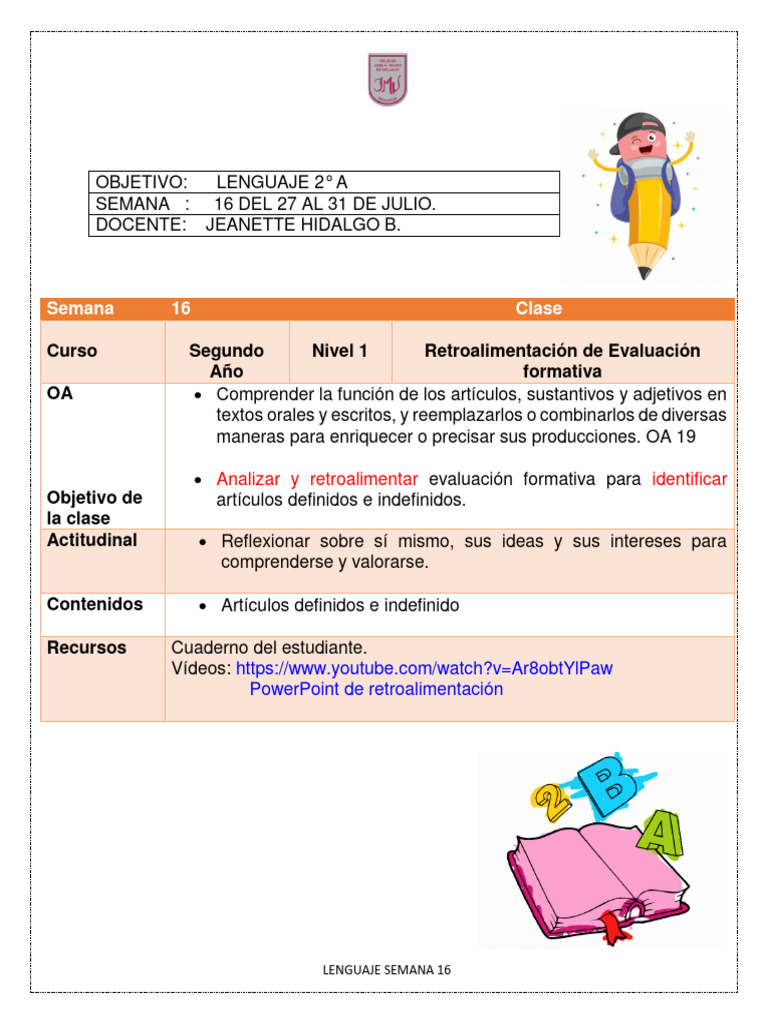 Sem16 Lyc Guia | PDF | Evaluación