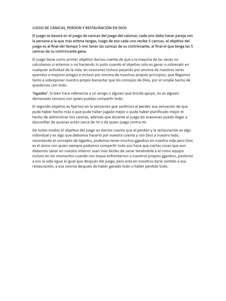 Juego De Canicas Pdf