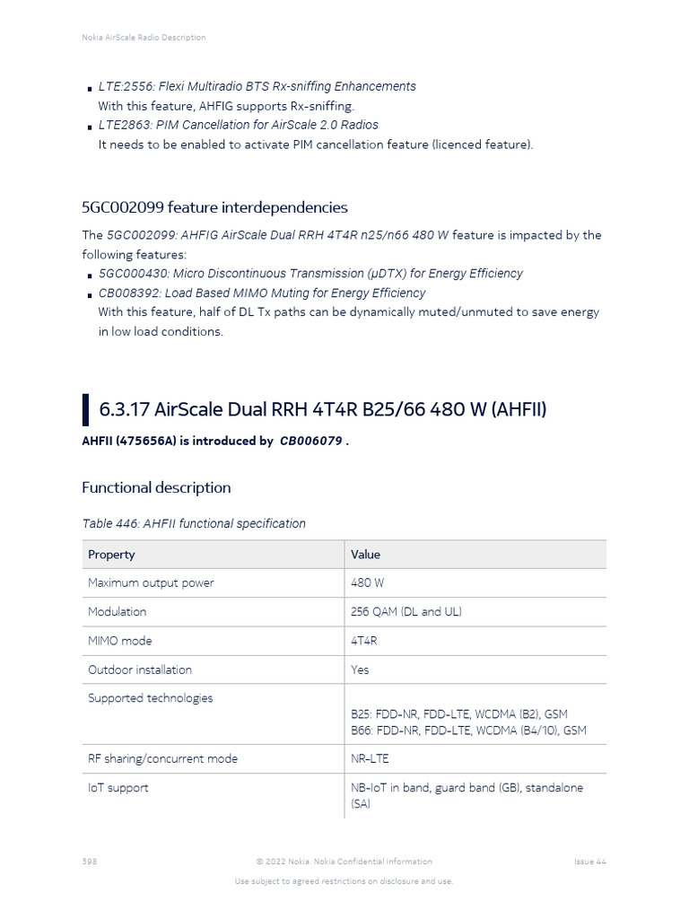 AHFII Nokia AirScale Radio Description Compressed | PDF | Radio ...