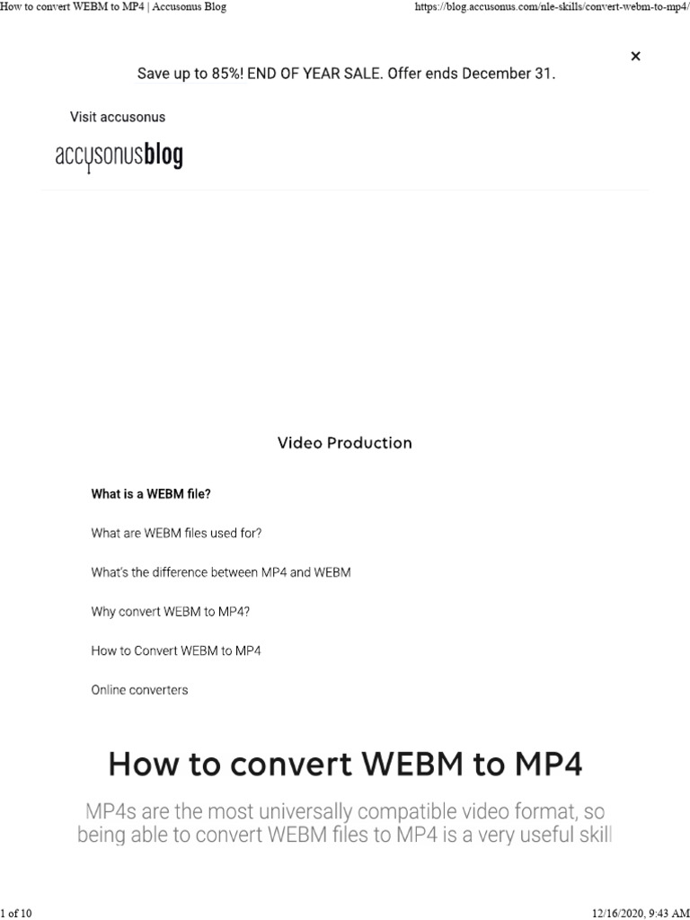 How To Convert WEBM To MP4 | PDF | Technology & Engineering