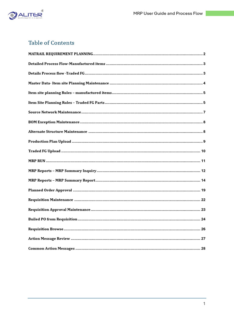 MRP User Guide and Process Flow Document | PDF | Computing | Software