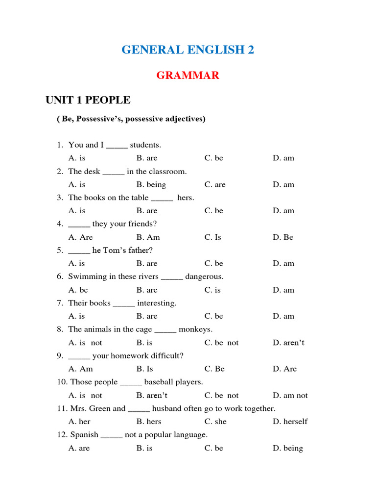 Grammar - Unit 1 | PDF | Language Arts & Discipline