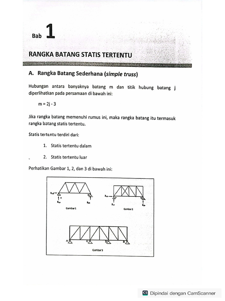 Rangka Batang Statis Tertentu | PDF