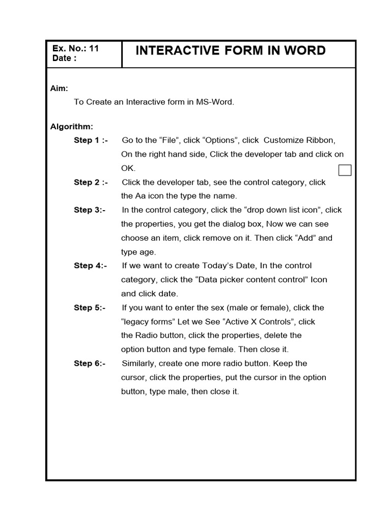 Experiment MS WORD & EXCEL | PDF | Microsoft Word | Microsoft Excel
