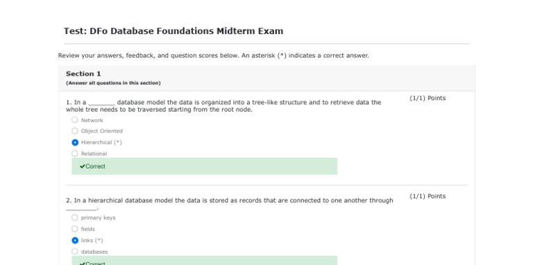 DFo Database Foundations Midterm Exam | PDF