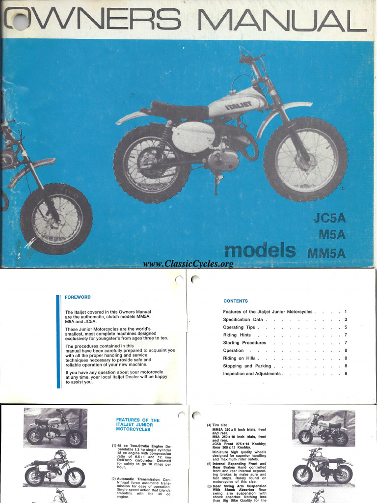 Italjet Indian MM5A M5A JC5A O | PDF