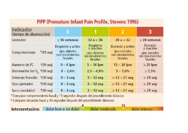 Escala dolor neonatos | PDF