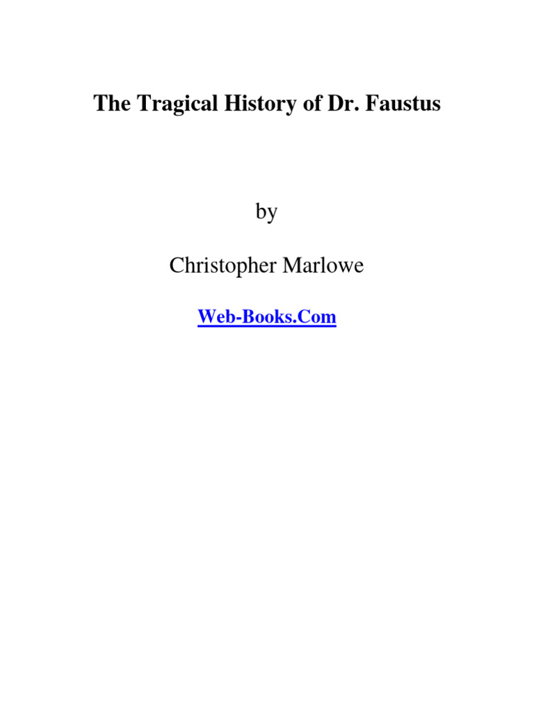 The Tragical History of DR Faustus | PDF