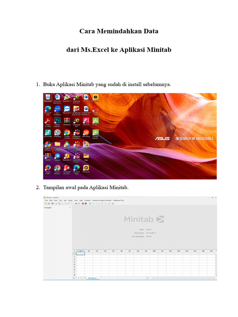 Cara Menggunakan Aplikasi Minitab | PDF | Metode & Bahan Ajar