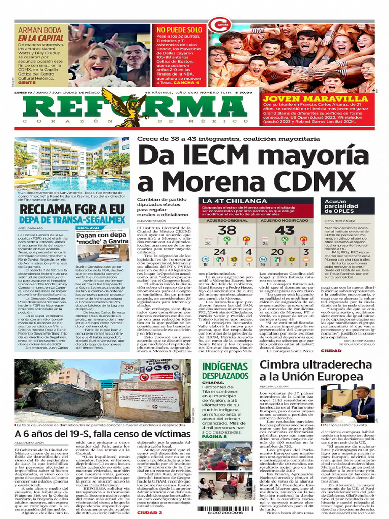 Reforma - 10 06 2024 | PDF