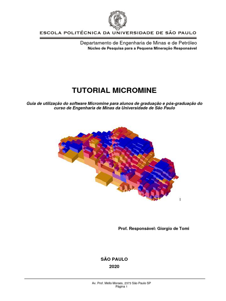 Tutorial Micromine - Desenho de Cava | PDF | Janela (informática) | Kernel (sistema operacional)