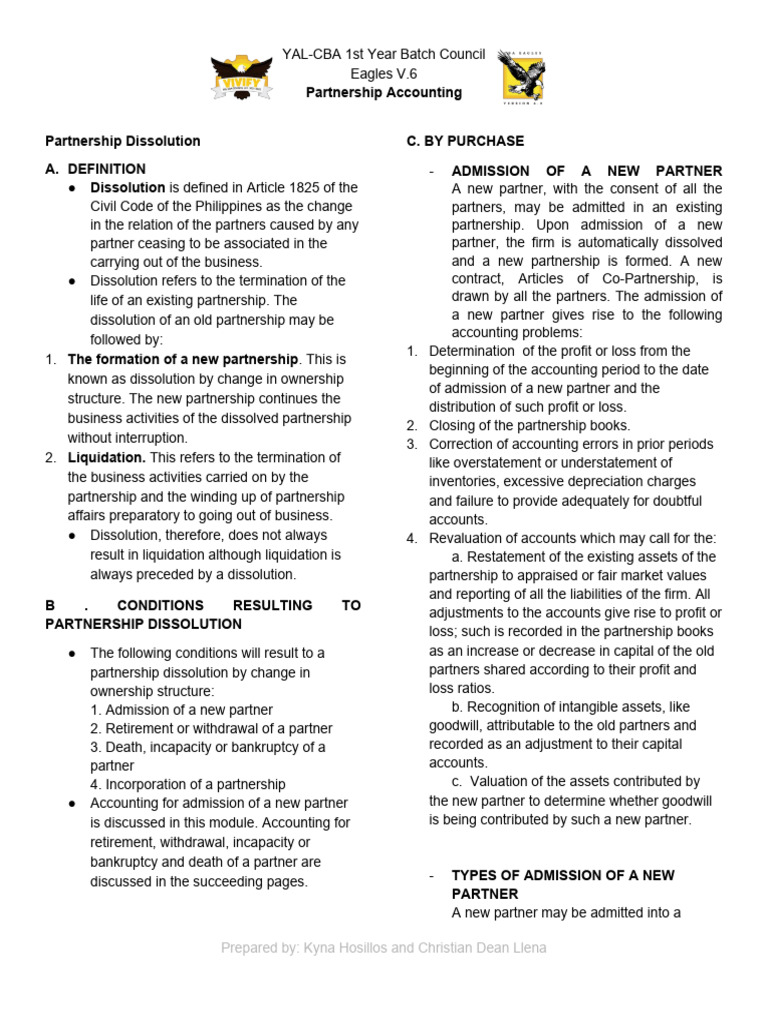 ACCT 102 - Module 3-6 Reviewer | PDF | Goodwill (Accounting) | Partnership