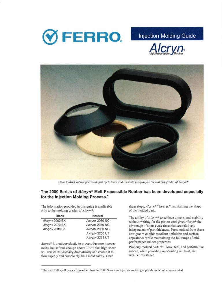 Alcryn ALC2060 Processing Guide | PDF