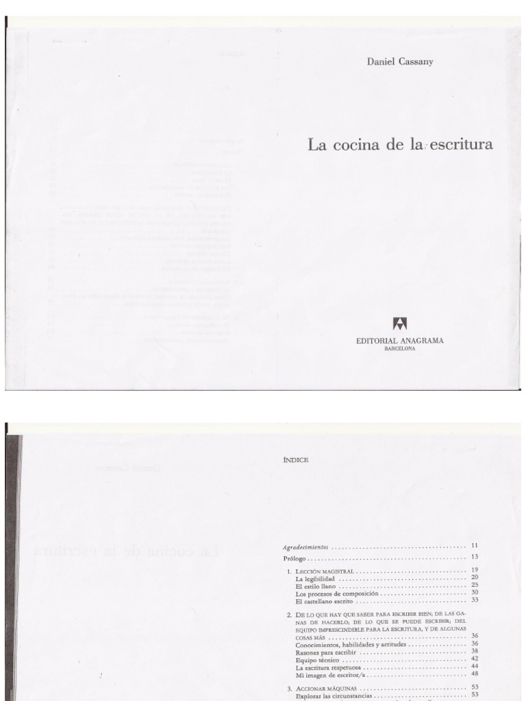 CASANI D - La Cocina de La Escritura | PDF