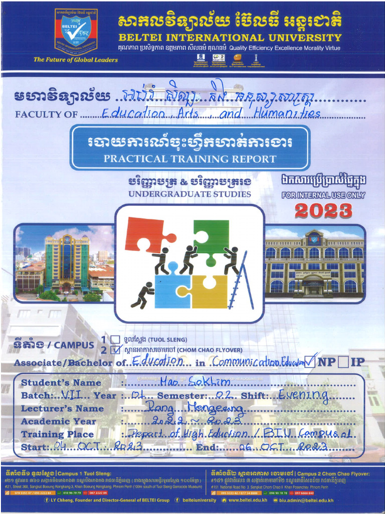 Practical Training - MAO SOKLIM | PDF