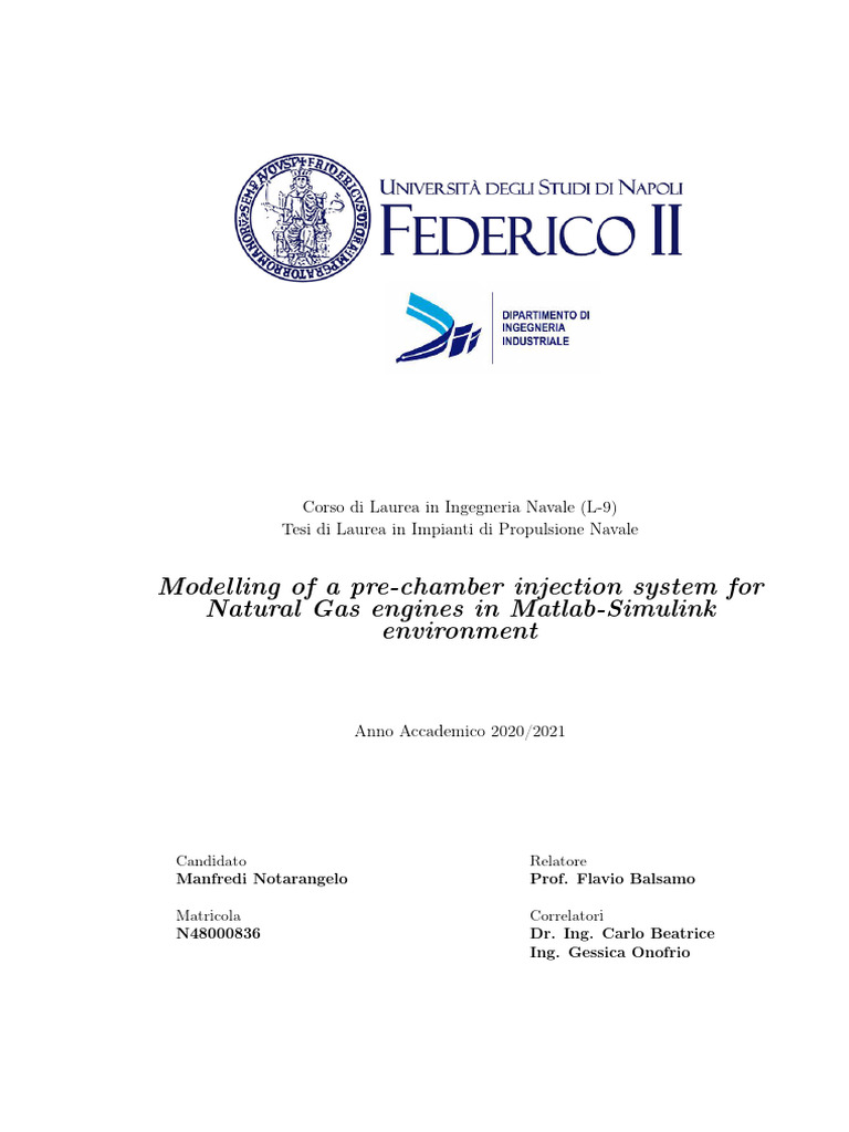 Modelling A Pre-Chamber Injection System For Natural Gas Engines in ...