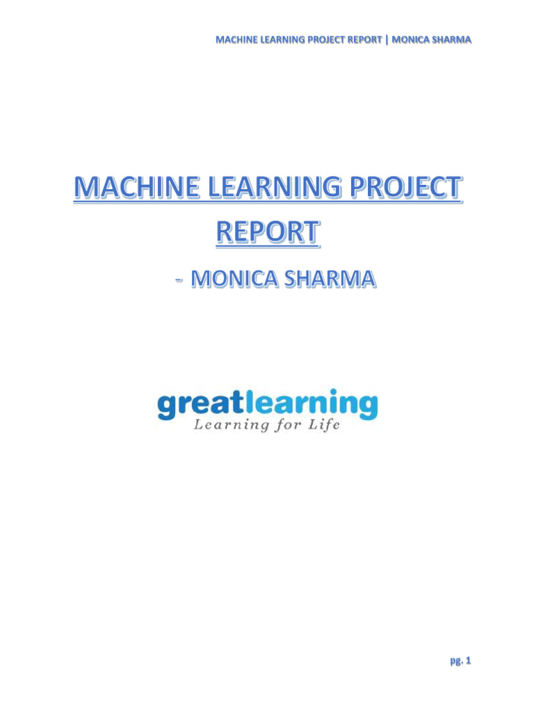 ML Project - Monica Sharma | Download Free PDF | Machine Learning | Applied Mathematics