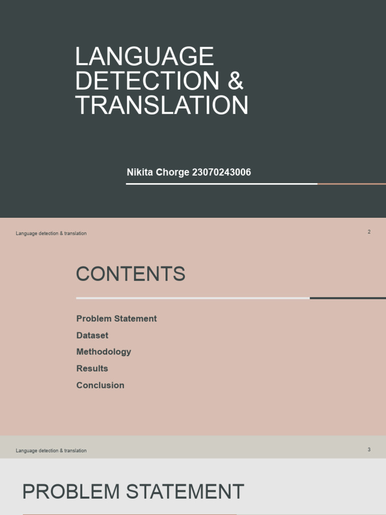 Language Detection & Translation | PDF | Statistical Classification ...