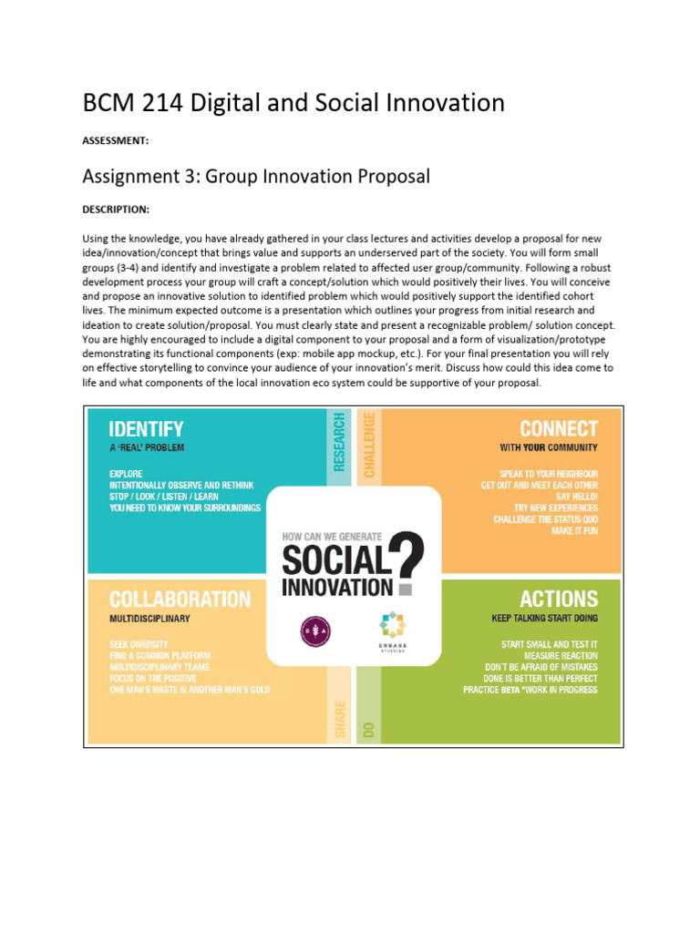 BCM 214 Assignment - 3 | PDF | Evaluation | Innovation