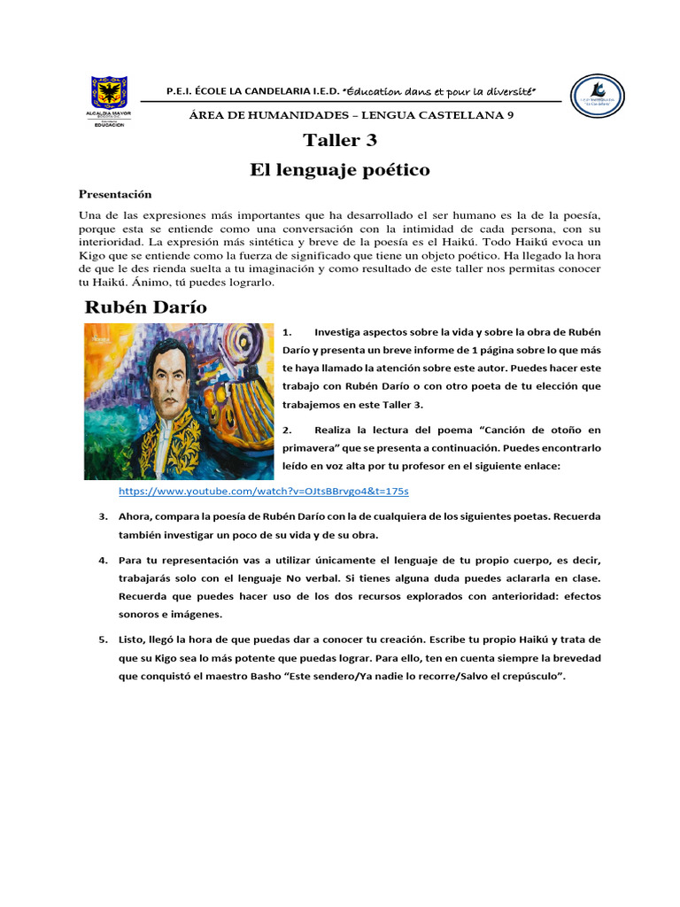 Taller de Lenguaje Poético y Haikú | PDF | Haiku | Poesía