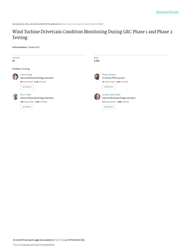 Wind Turbine Drivetrain Condition Monitoring Durin Pdf Reliability Engineering Wind Turbine