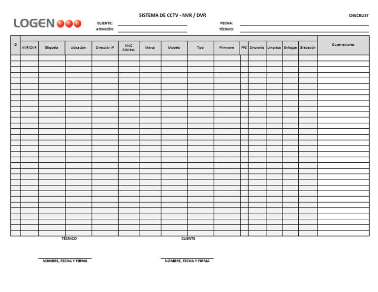 Checklist Cctv - Nvr - Dvr | PDF