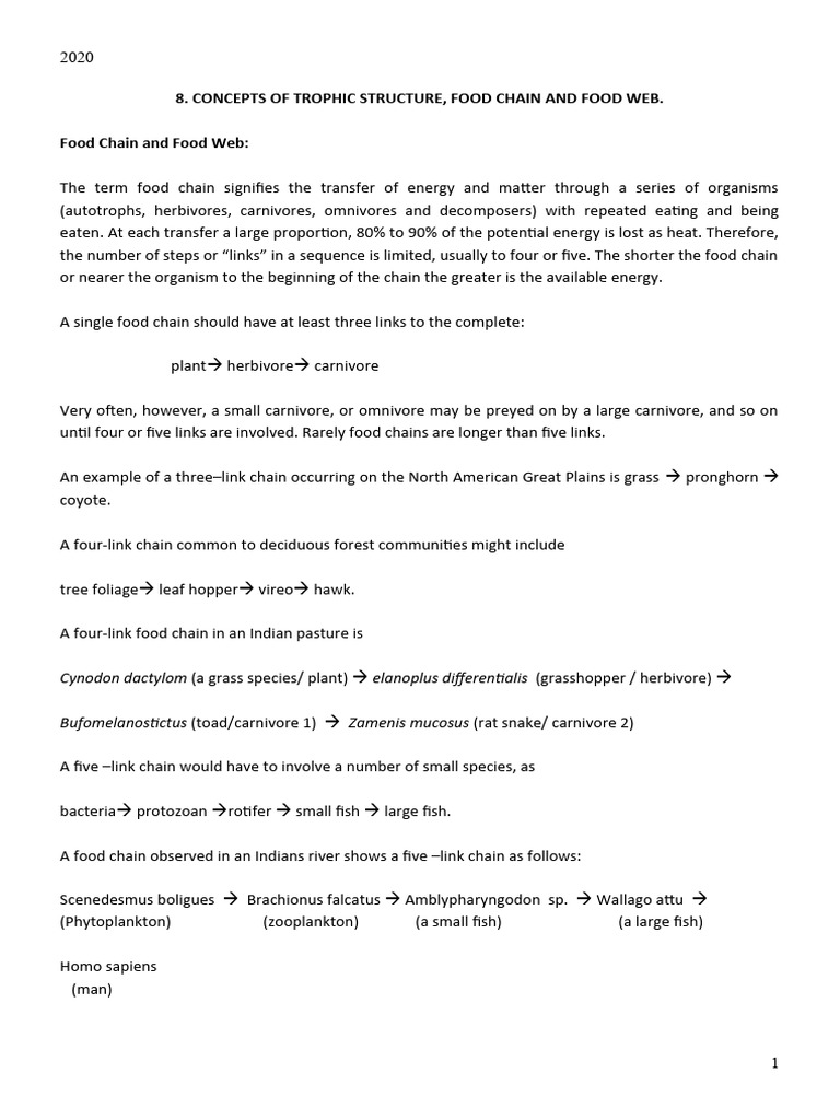 TROPHIC LEVEL Etc With Diagrams | PDF | Food Web | Biomass (Ecology)