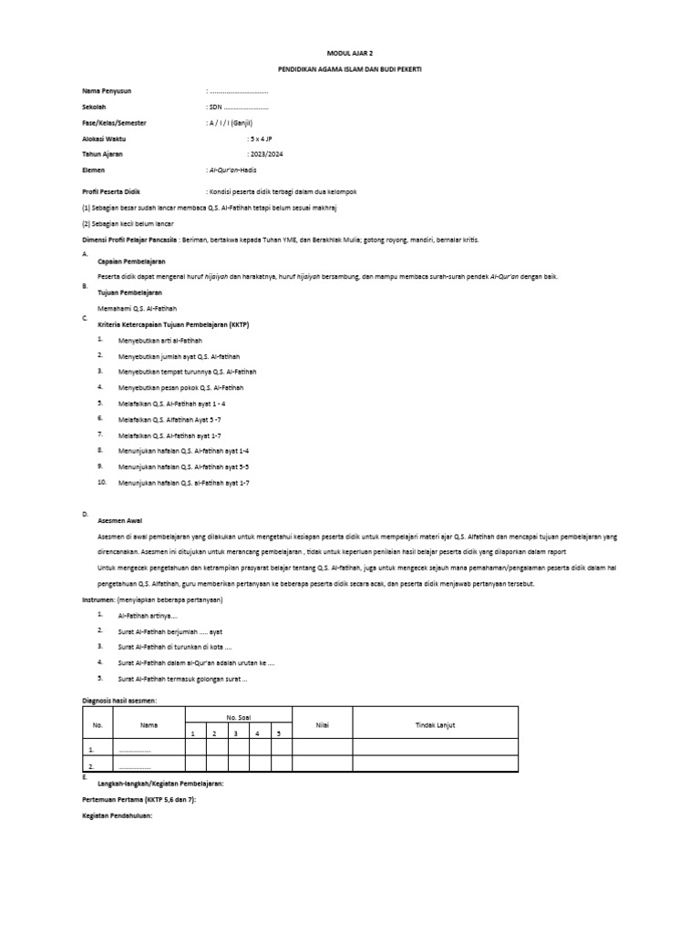 Modul Ajar 2 Workshop | PDF