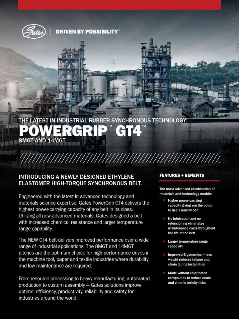 powergrip-gt4-belt-sell-sheet | PDF | Belt (Mechanical) | Automation