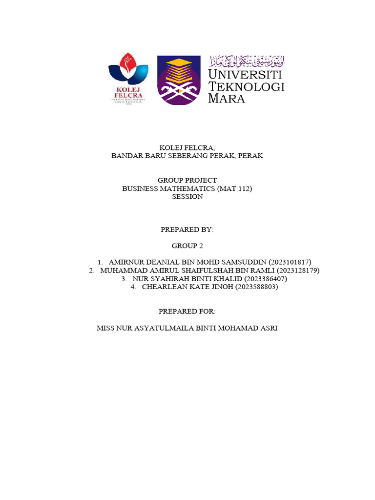 MAT 112 Assignment | PDF | Interest | Liability (Financial Accounting)