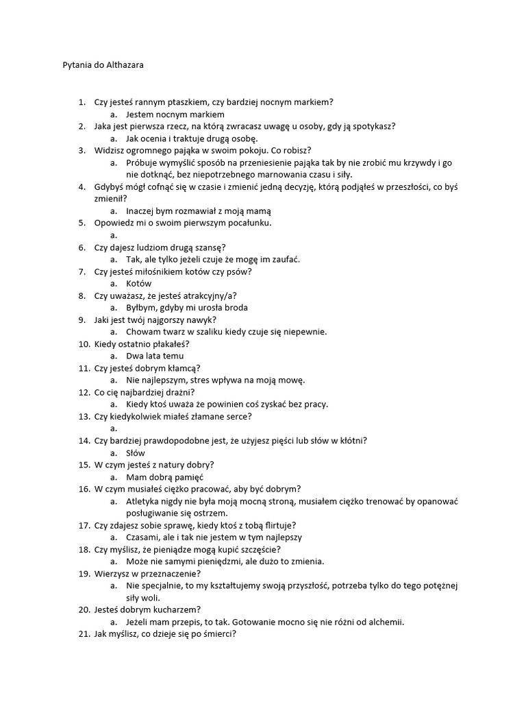 Pytania | PDF