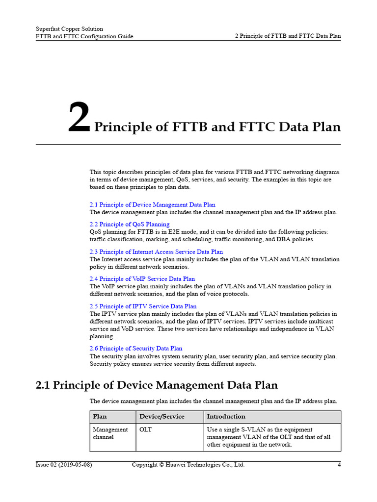 01-02 Principle of FTTB and FTTC Data Plan | PDF | Fiber To The X ...
