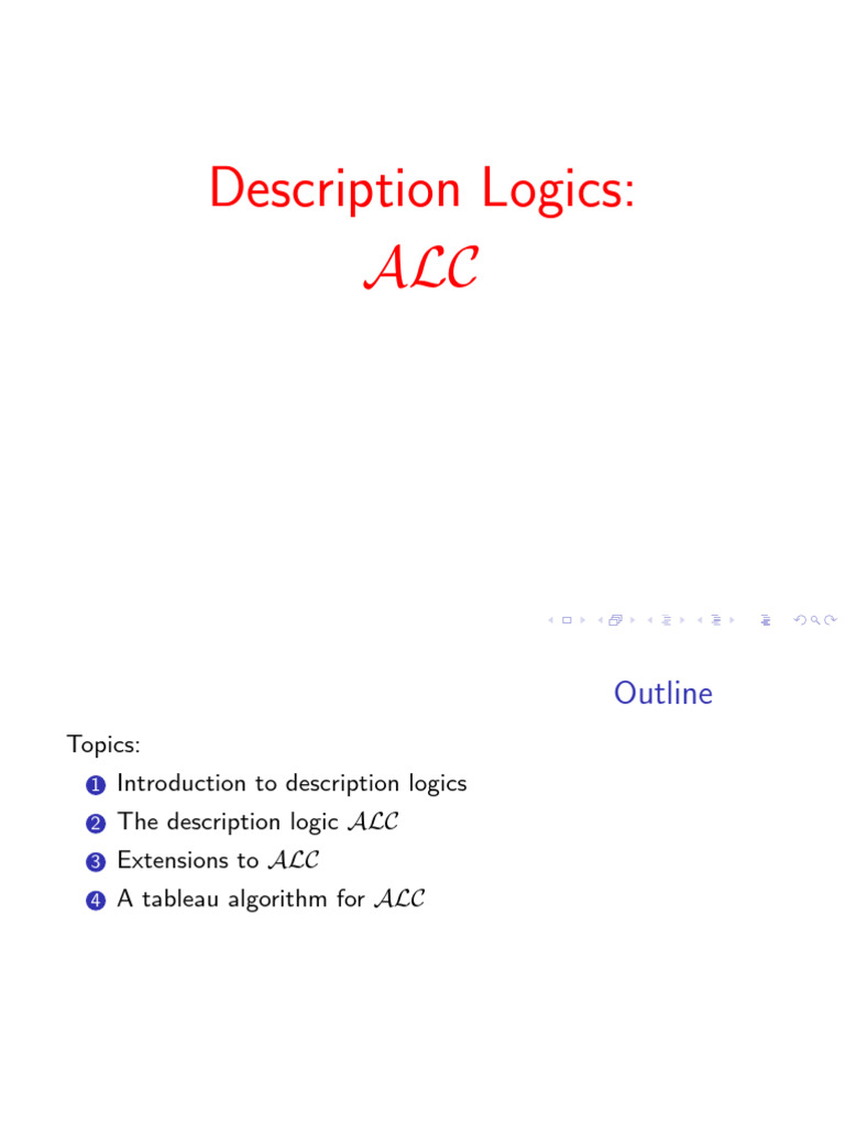 DL Alc | PDF | Logic | Mathematical Logic