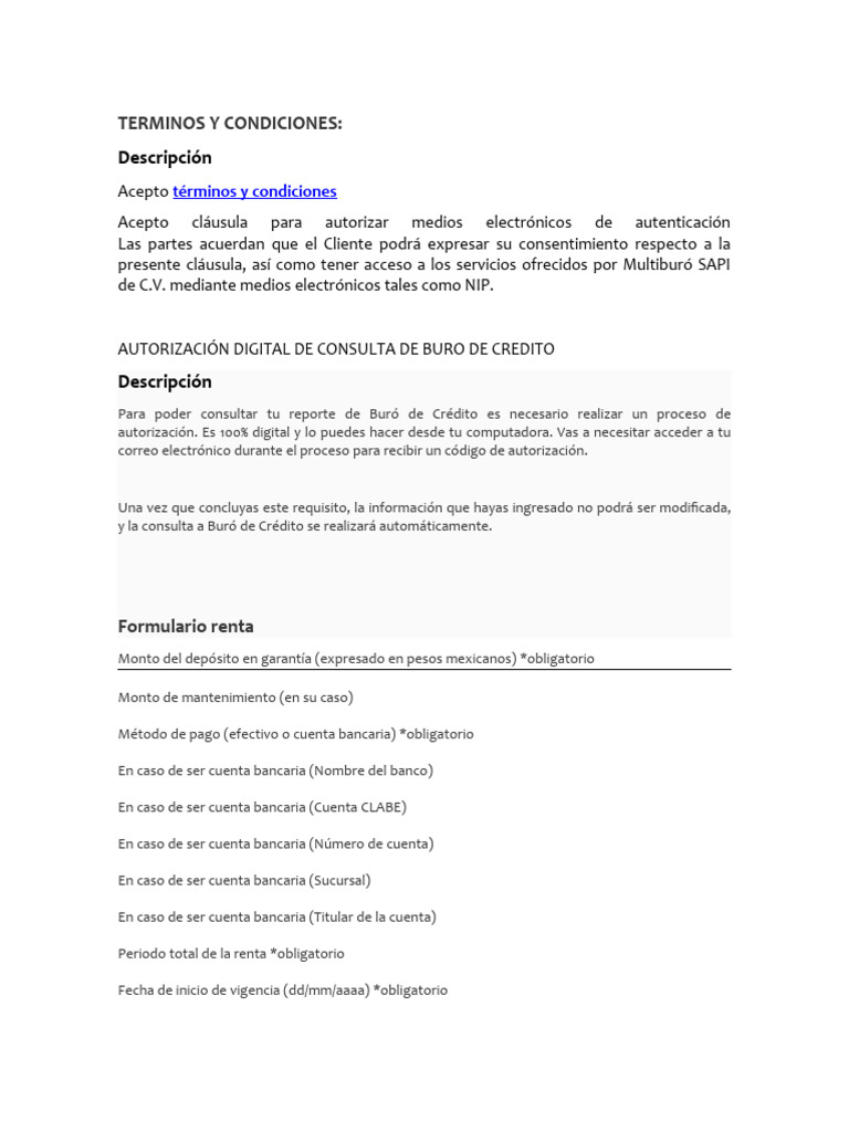 Autorización de Buró de Crédito y Términos y Condiciones | PDF | Bancos