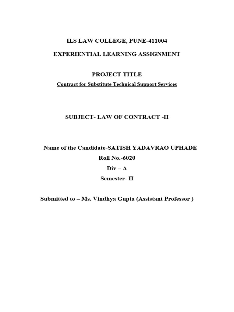 contract 2 assignment | Download Free PDF | Indemnity | Business contract 2 assignment | Download Free PDF | Indemnity | Business