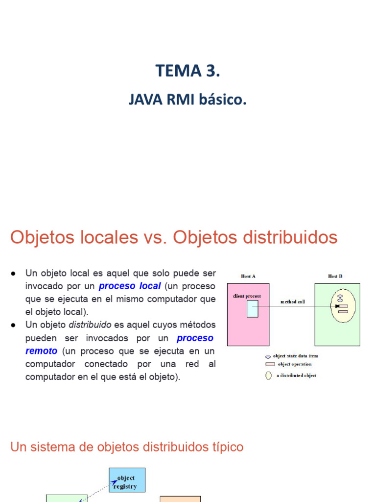 TEMA 3. JAVA RMI Básico | PDF | Java (lenguaje de programación ...