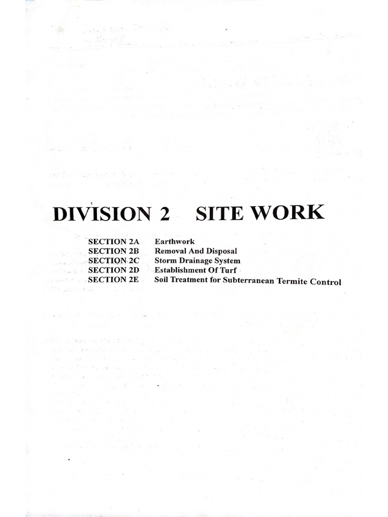 Division 2 Site Works | PDF