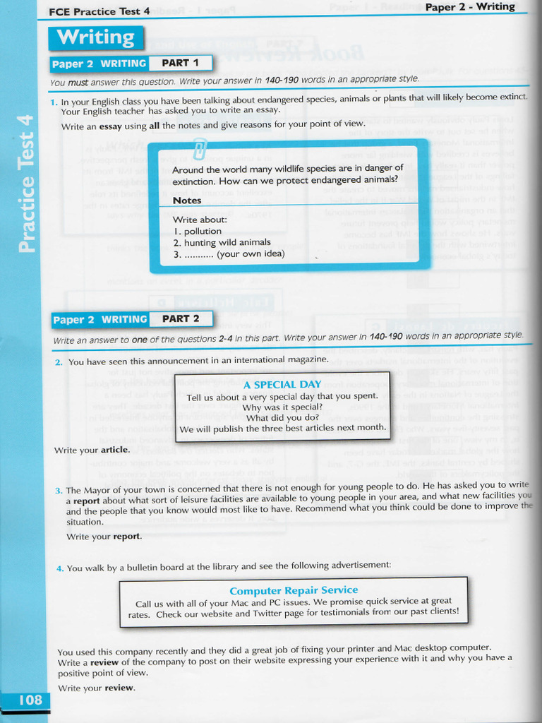 Successful Test 4 Writing | PDF