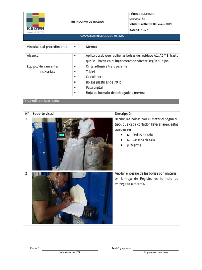 Instructivo para Almacenar Merma | PDF | Informática
