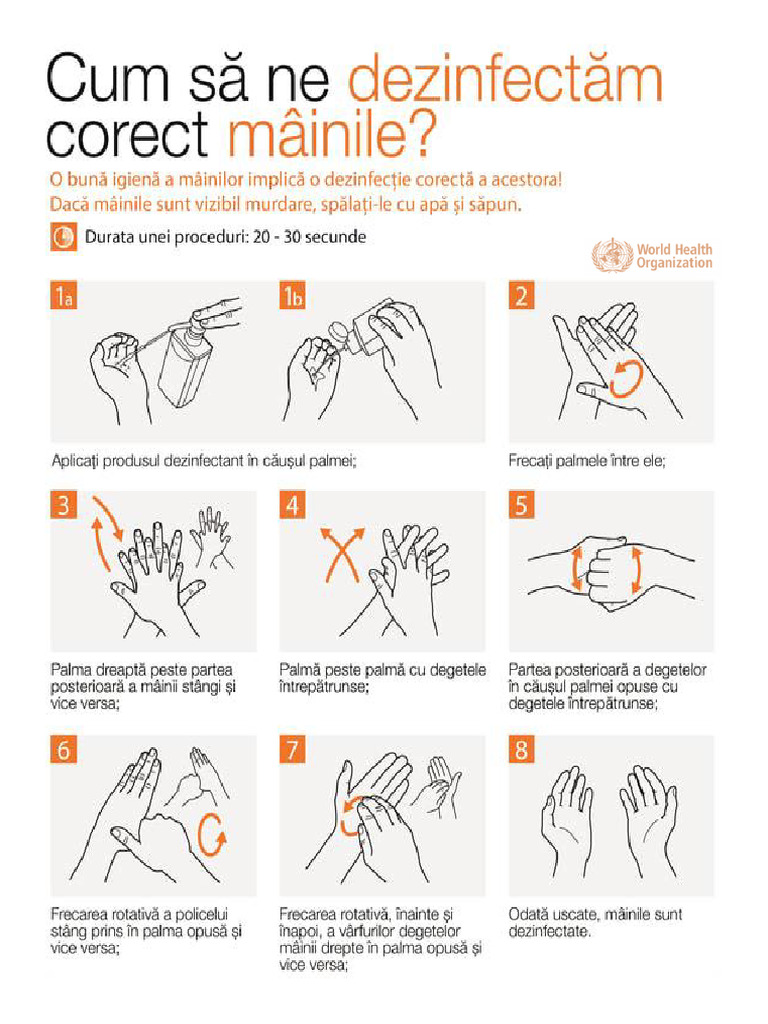 Cum Ne Dezinfectam Mainile | PDF